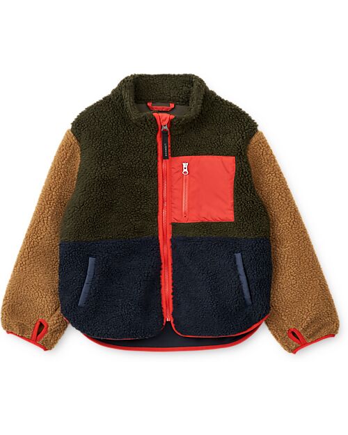 Liewood Giacca Teddy Nolan - Army Brown Mix - 100% Materiaqle Riciclato ...