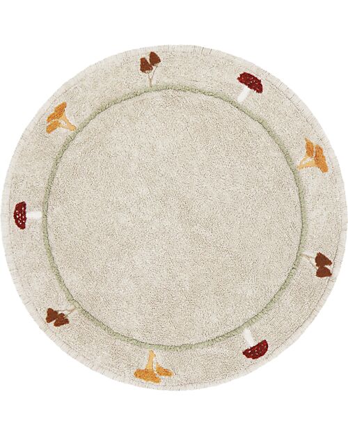 Lorena Canals Tappeto Tondo - Chanterelle - Naturale - Cotone ...