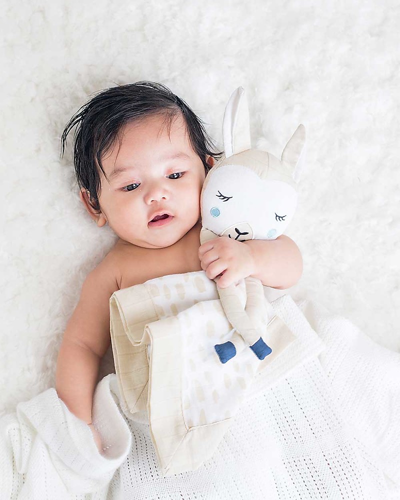 Lulujo Baby Doudou Lama - Mussola di Cotone - Il Primo Amico del Tuo ...