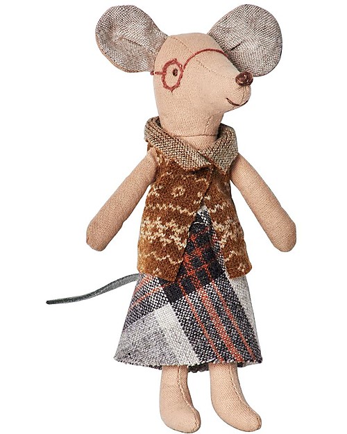 Maileg Topini Nonna e Nonno, in Scatola di Fiammiferi - 13 cm bambina